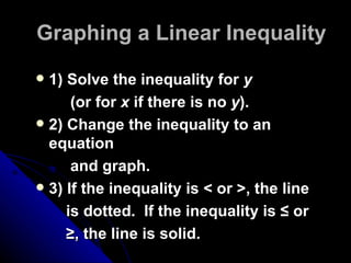 Linear Inequality | PPT
