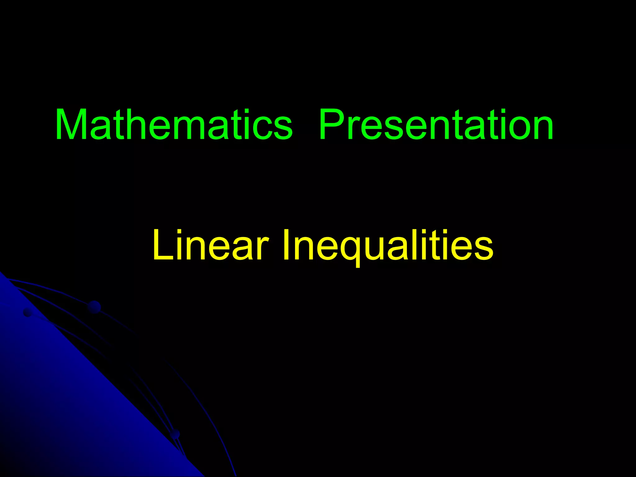 Linear Inequality slayerix | PPT