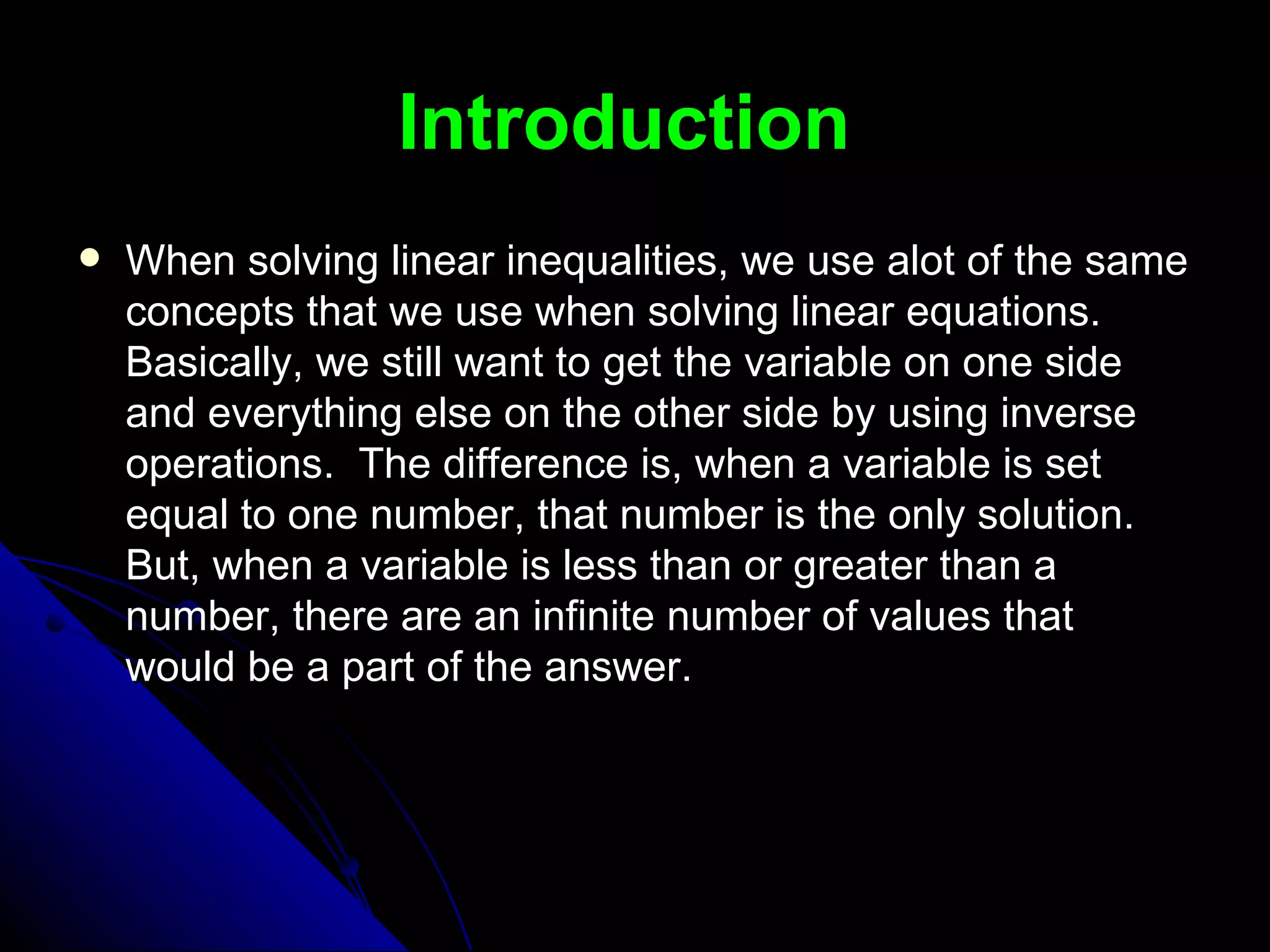 Linear Inequality slayerix | PPT
