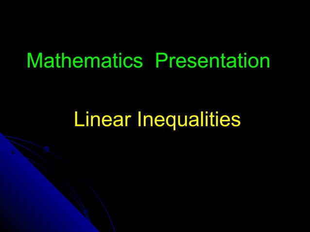 Linear Inequality slayerix | PPT