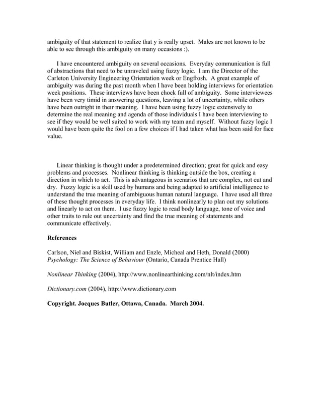 Linear non linear thought | PDF