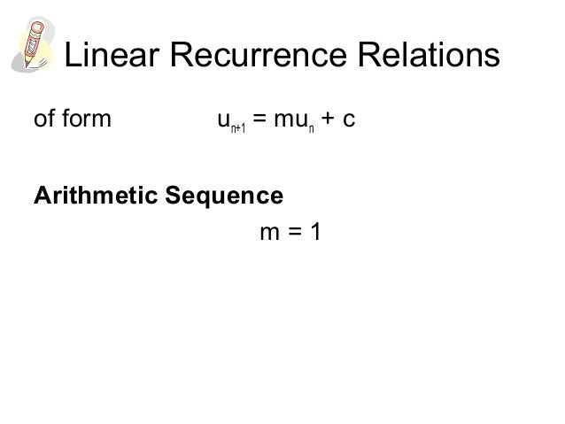 Linear recurrence relations
