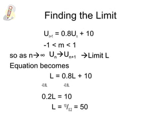 Linear recurrence relations limits | PPT