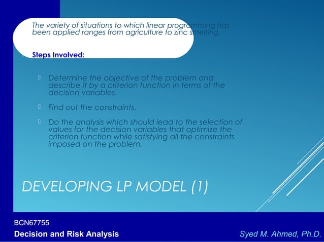 Linear programming | PPT | Computing | Technology & Computing