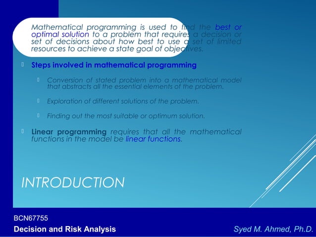 Linear Programming Ppt 