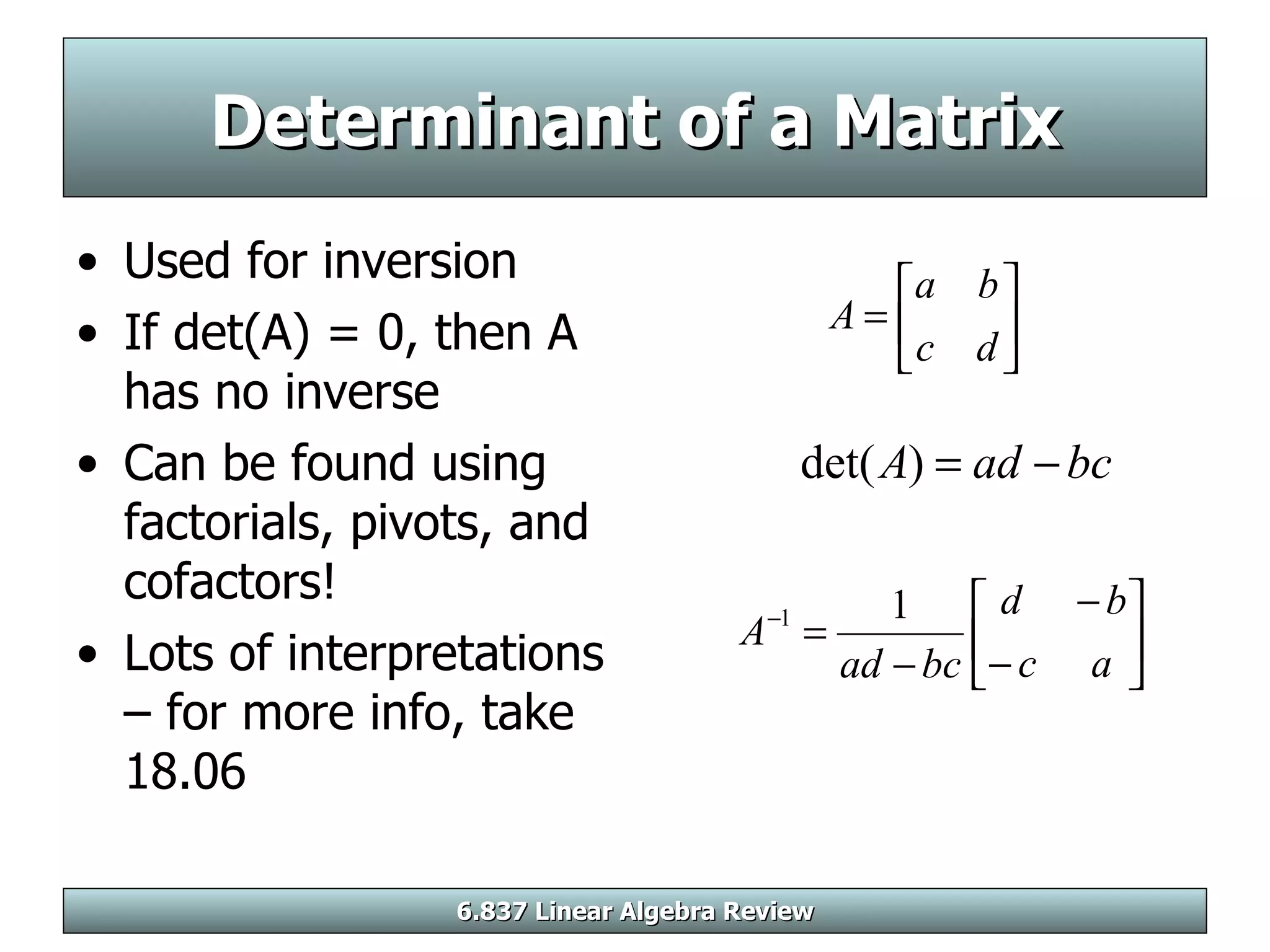 Linear Algebra | PPT