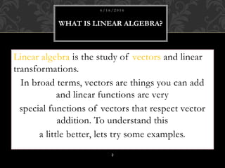Linear algebra and Vector | PPT