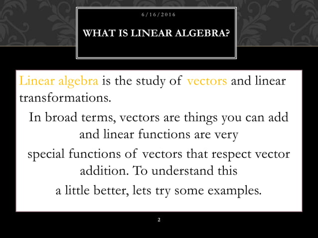 Linear algebra and Vector | PPT