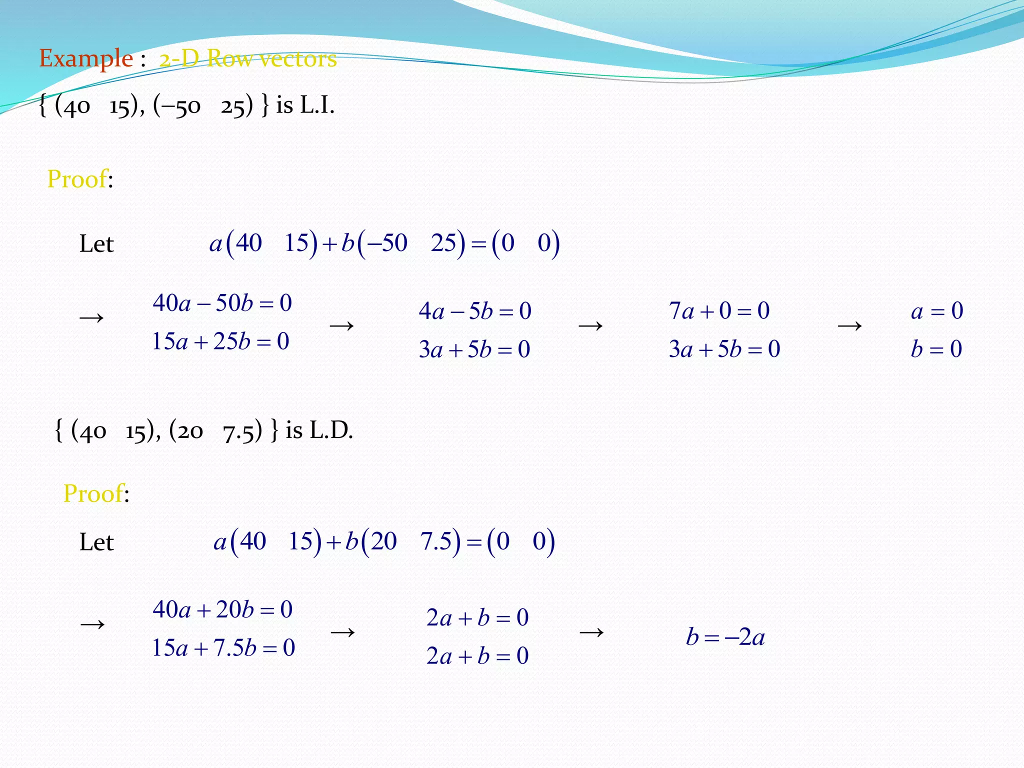 Linear algebra | PPT