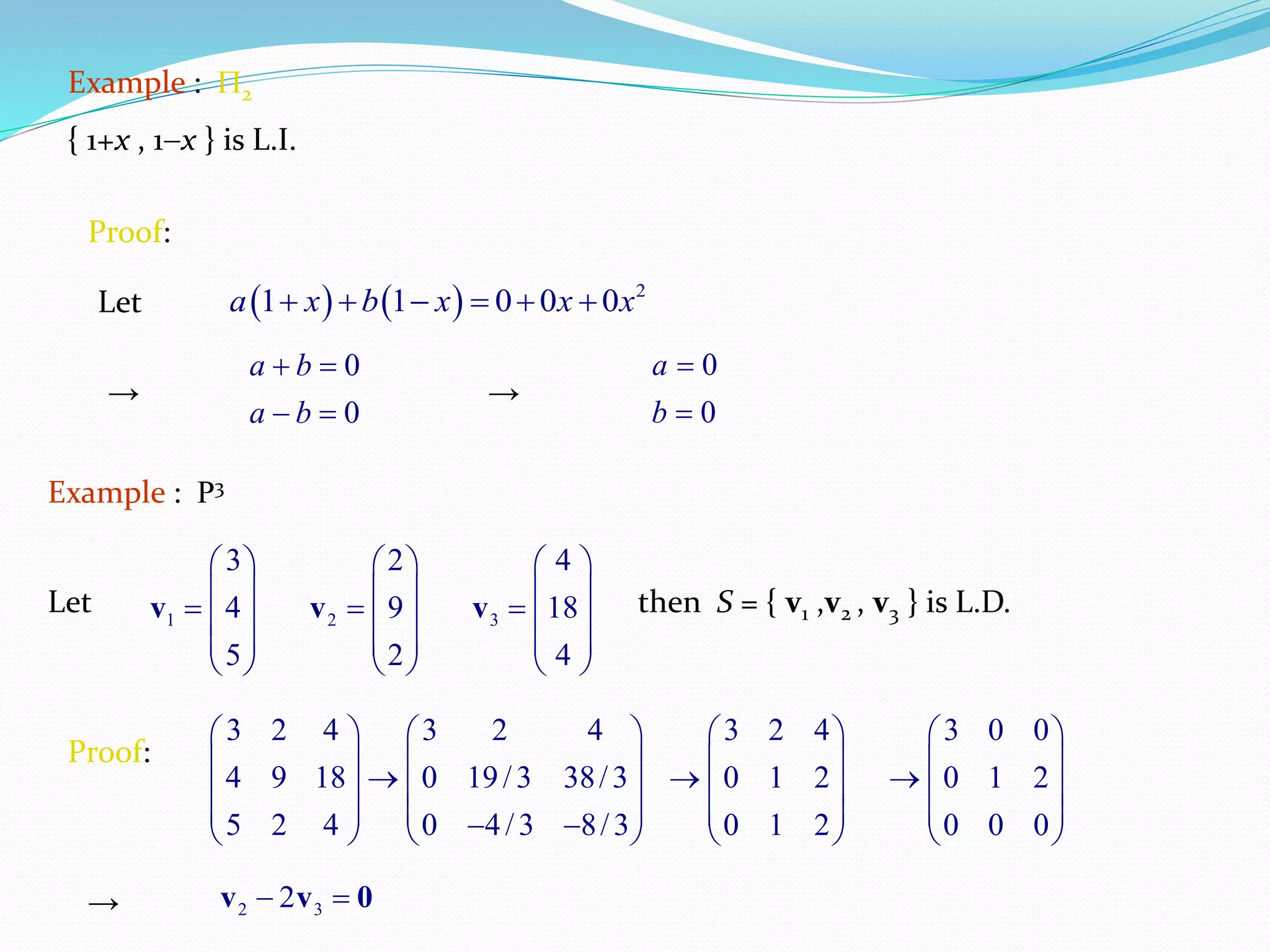 Linear algebra | PPT