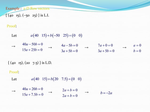 Linear algebra | PPT
