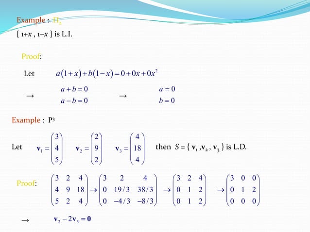 Linear algebra | PPT