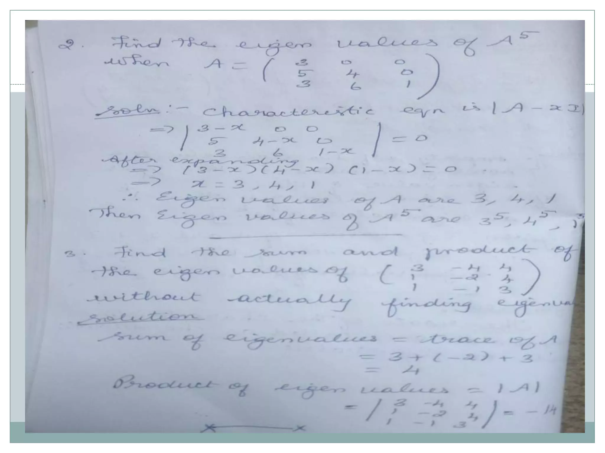 Linear algebra | PPT