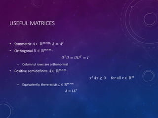 LINEAR ALGEBRA, WITH OPTIMIZATION | PPTX