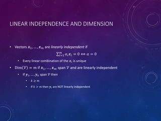 LINEAR ALGEBRA, WITH OPTIMIZATION | PPTX