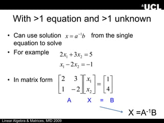 Linear Algebra for beginner and advance students | PPT