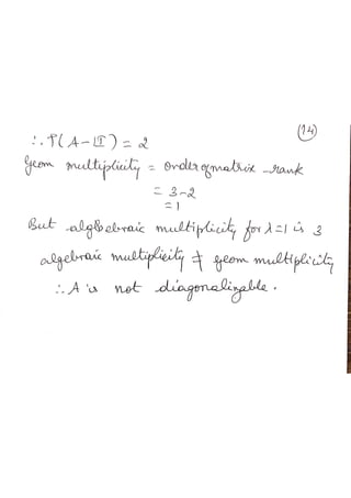 Linear algebra Diagonalizable matrices | PDF | Physics | Science