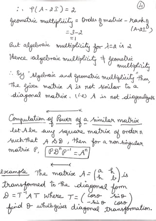Linear algebra Diagonalizable matrices | PDF | Physics | Science