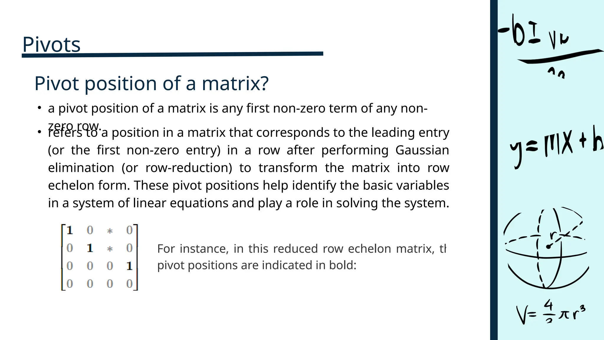 Linear Algebra - Row Echelon Form and Reduced Row Echelon Form | PPTX