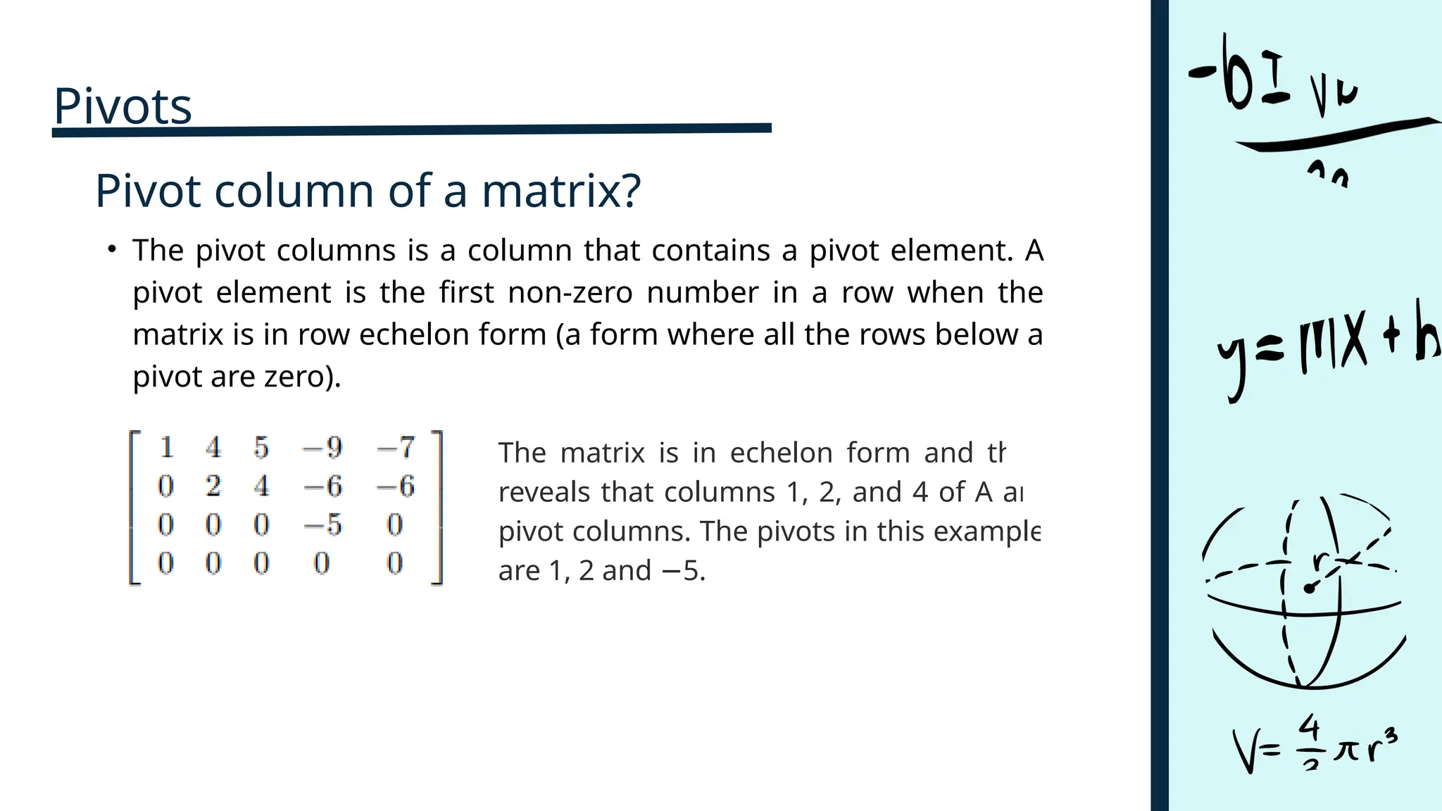 Linear Algebra - Row Echelon Form and Reduced Row Echelon Form | PPTX