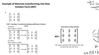 Linear Algebra - Row Echelon Form and Reduced Row Echelon Form | PPTX
