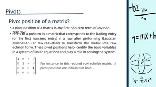 Linear Algebra - Row Echelon Form and Reduced Row Echelon Form | PPTX