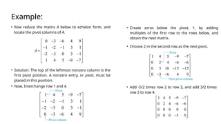 Linear Algebra - Row Echelon Form and Reduced Row Echelon Form | PPTX
