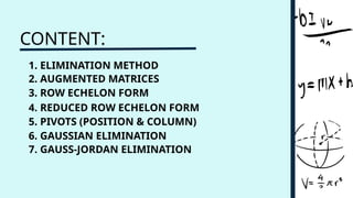 Linear Algebra - Row Echelon Form and Reduced Row Echelon Form | PPTX
