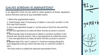 Linear Algebra - Row Echelon Form and Reduced Row Echelon Form | PPTX