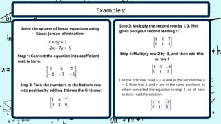 Linear Algebra - Row Echelon Form and Reduced Row Echelon Form | PPTX
