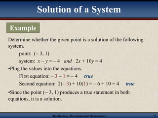 Linear Algebra - systems of equations (week 1).ppt