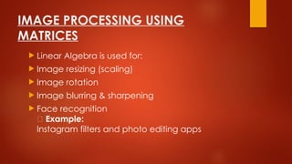 Linear Algebra Presentation Image processing google search netflix ...