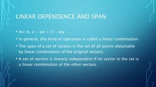 Linear algebra and probability (Deep Learning chapter 2&3) | PPTX