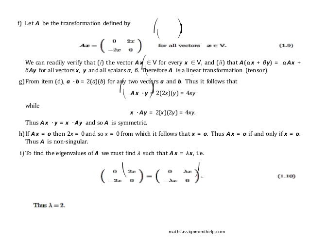 Linear Algebra Assignment Help | PPT