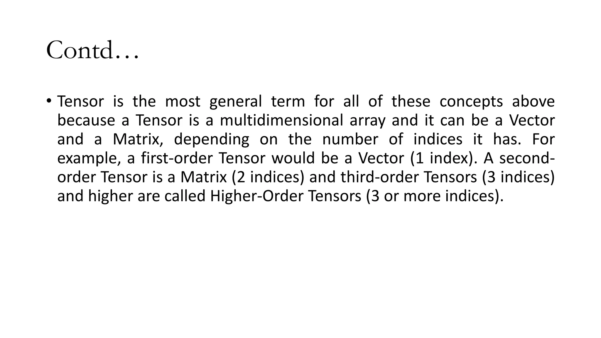 Linear algebra for deep learning | PPTX