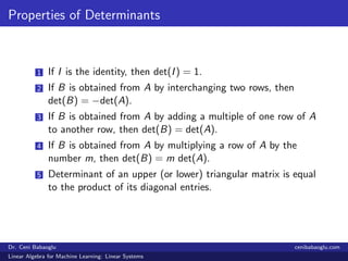 1. Linear Algebra for Machine Learning: Linear Systems | PDF