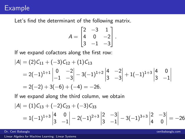 1. Linear Algebra for Machine Learning: Linear Systems | PDF