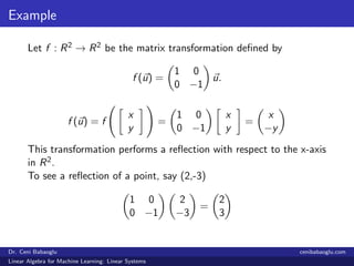 1. Linear Algebra for Machine Learning: Linear Systems | PDF