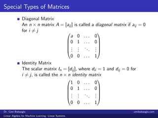 1. Linear Algebra for Machine Learning: Linear Systems | PDF
