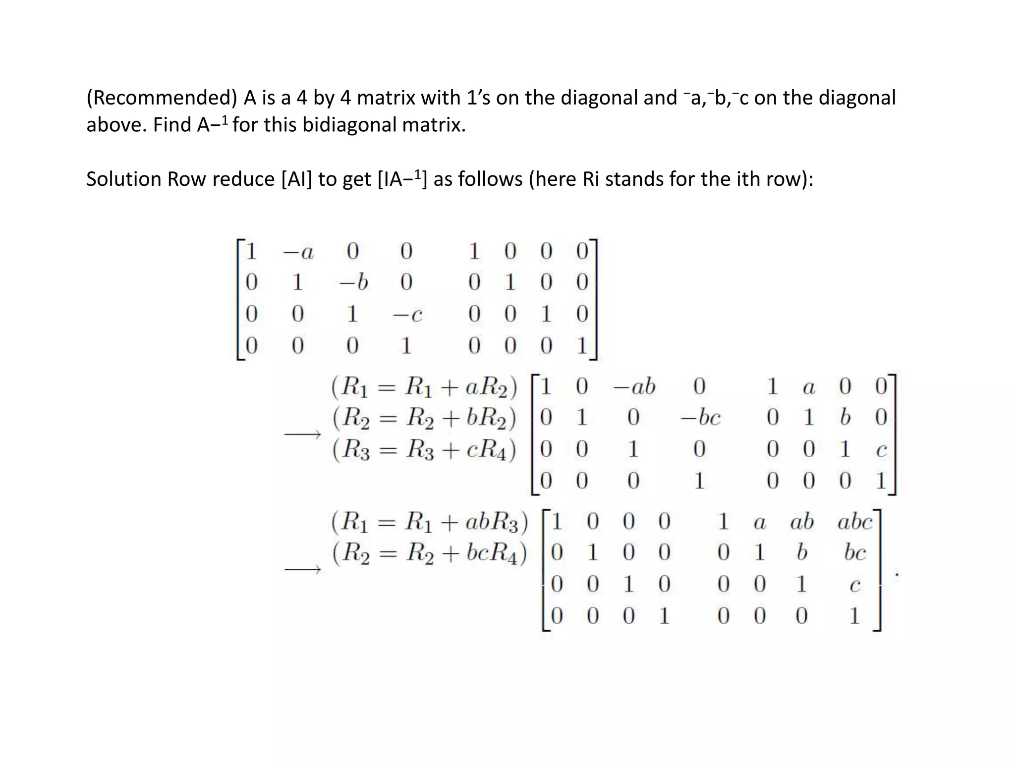 Linear Algebra Gauss Jordan Elimination Pptx