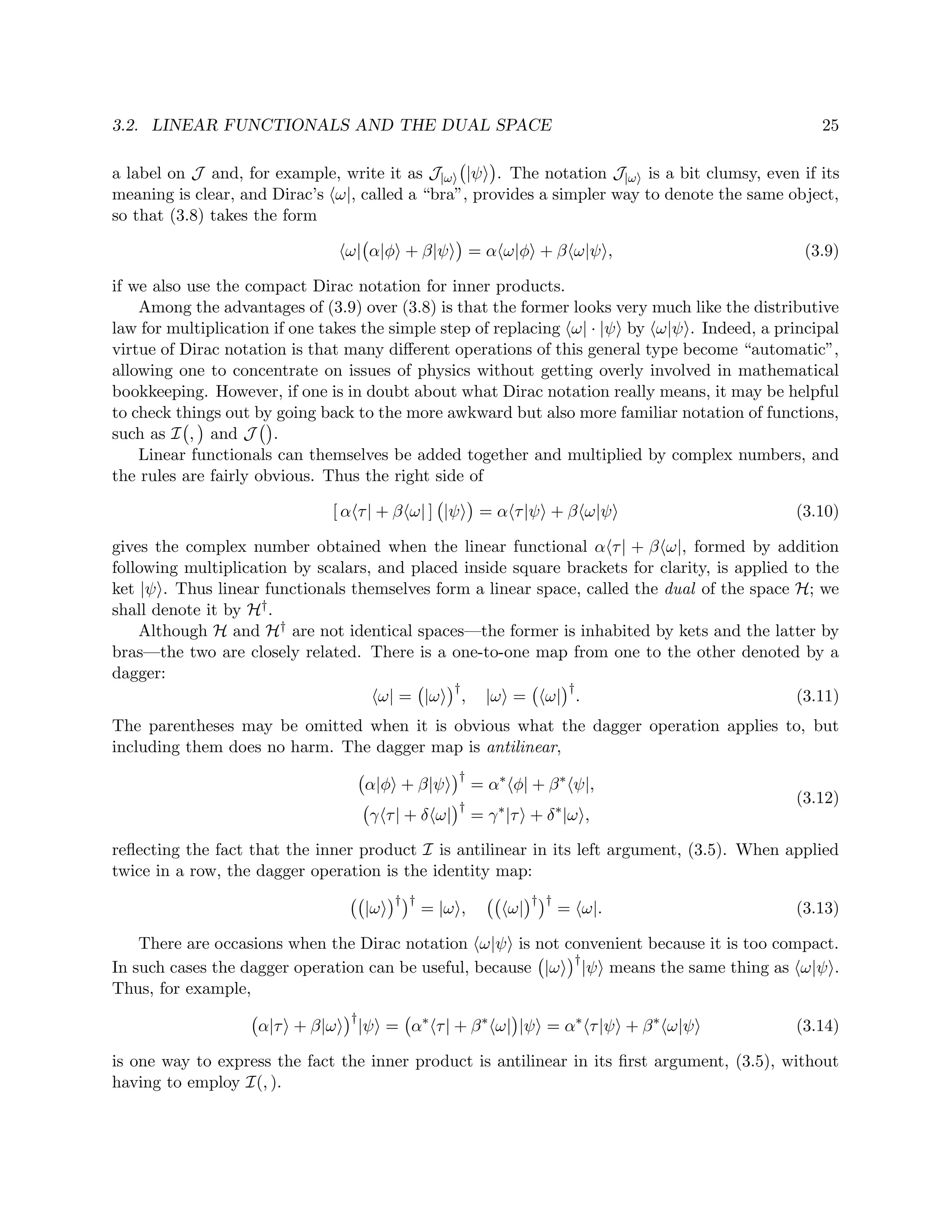 Linear algebra in the dirac notation | PDF