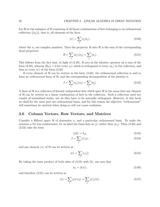 Linear algebra in the dirac notation | PDF
