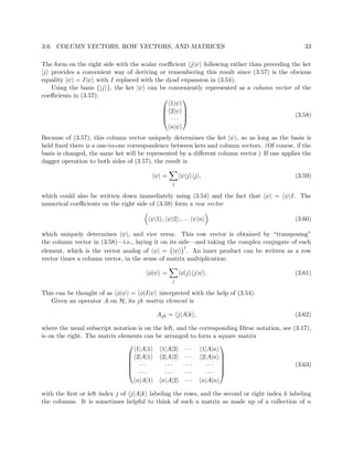 Linear algebra in the dirac notation | PDF