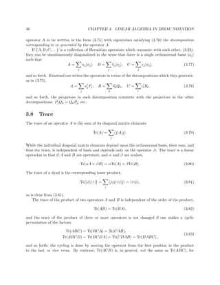 Linear algebra in the dirac notation | PDF