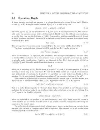Linear algebra in the dirac notation | PDF