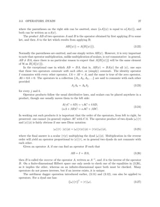 Linear algebra in the dirac notation | PDF