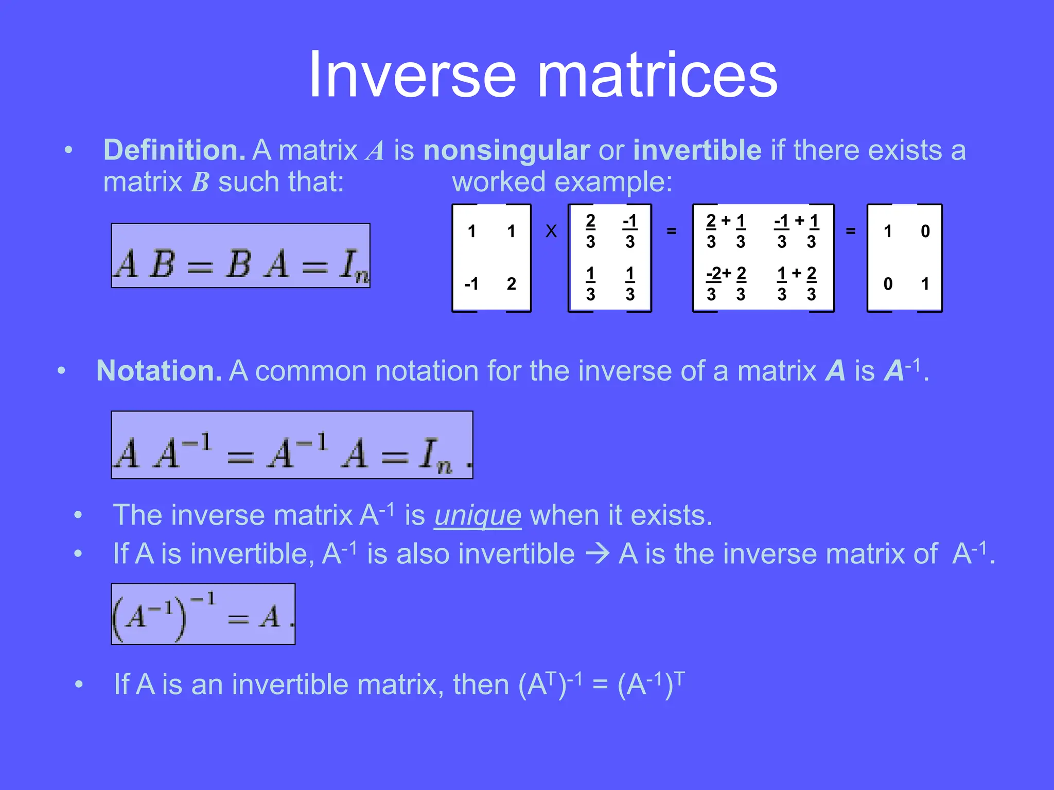 Linear Algebra and Matrices Powerpoint 2024 | PPT