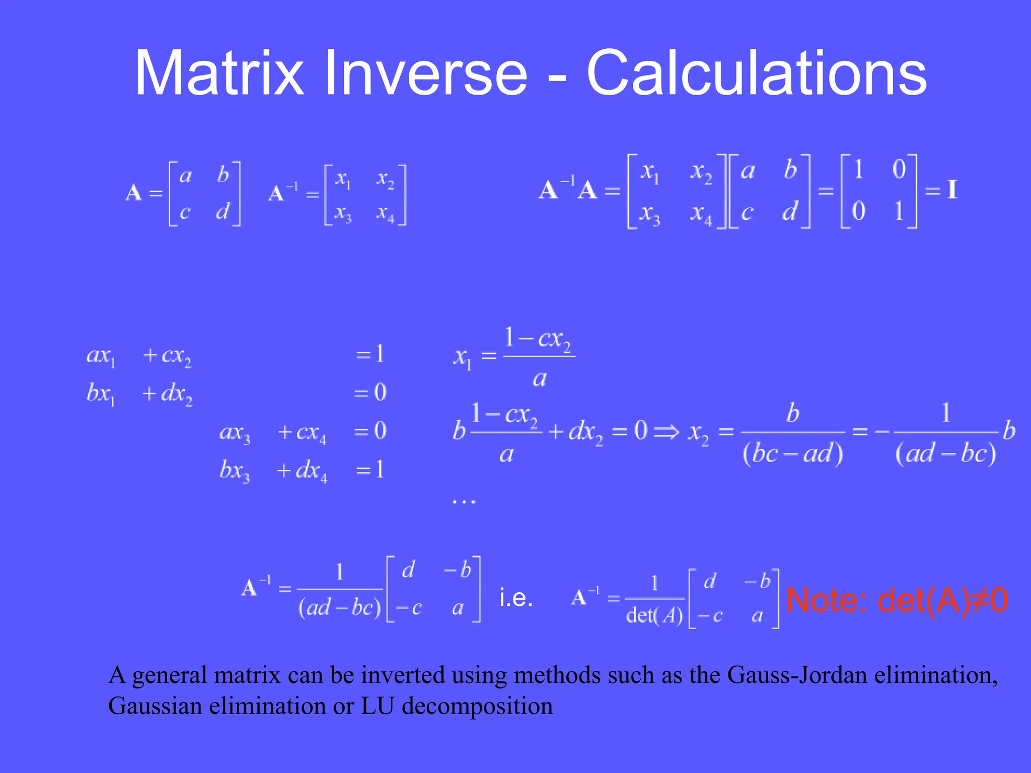 Linear Algebra and Matrices Powerpoint 2024 | PPT