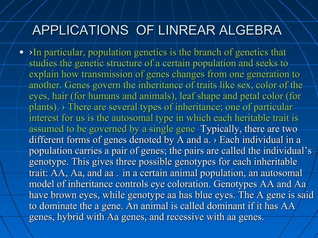 Linear algebra notes 1 | PPT | Chemistry | Science