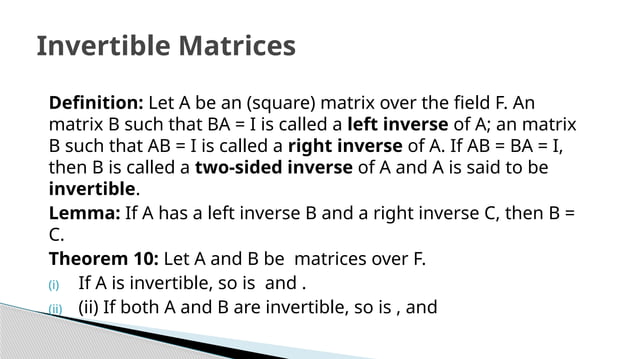 Linear Algebra PPT M.Sc., Mathematics Unit-1.pptx | Physics | Science
